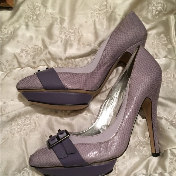 Shoe Dazzle | Shoes | Purple Snake Heels Shoes 75 | Poshmark